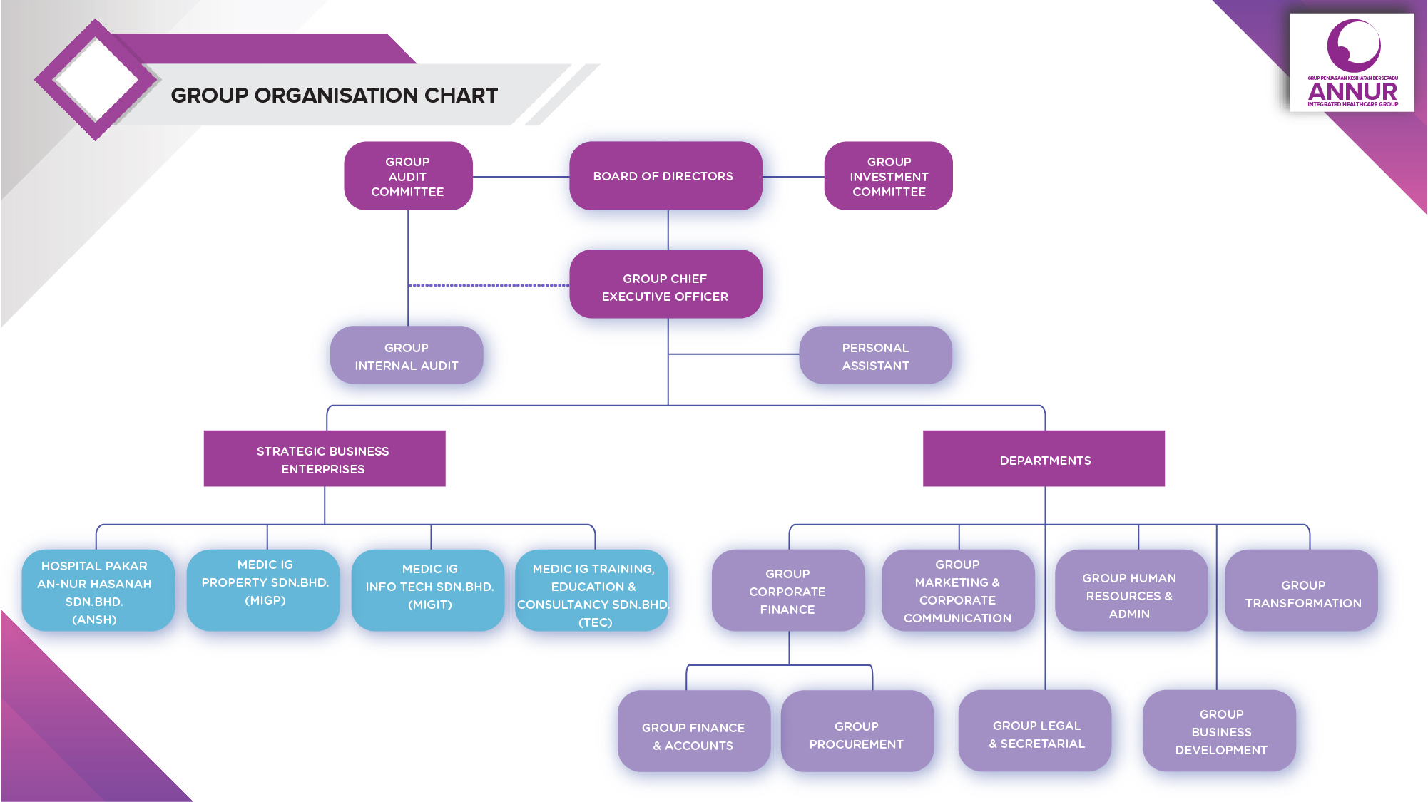 GROUP CORPORATE STRUCTURE